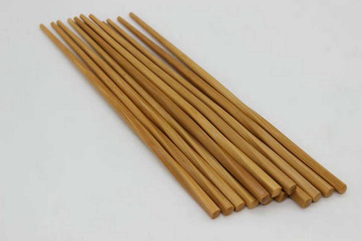 JapanBargain 3650, Bamboo Chopsticks Reusable Japanese Chinese Korean Wood Chop Sticks Hair Sticks 5 Pair Gift Set Dishwasher Safe, 9 inch, Twist