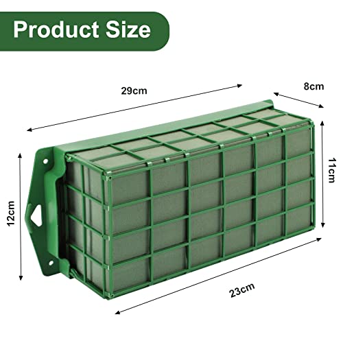 HongWay 2 Pieces Floral Foam Cage Flower Holder with Floral Foam for Fresh Flower Arrangement and Wedding Holiday Decorations