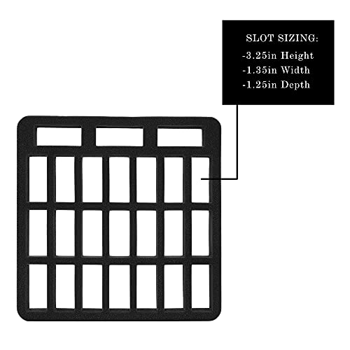RHCOM Miniature Storage Sturdy Carrying Figure Case with 48 Slot Figurine Minature,Compatible with Warhammer 40k, Dungeons & Dragons and More