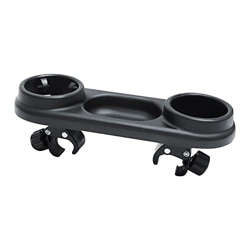 Stroller Snack Tray, 3 in 1 Stroller Cup Holder Clip On Removable Universal Stroller Snack Catcher and Drinks Holder Non Slip (Black)
