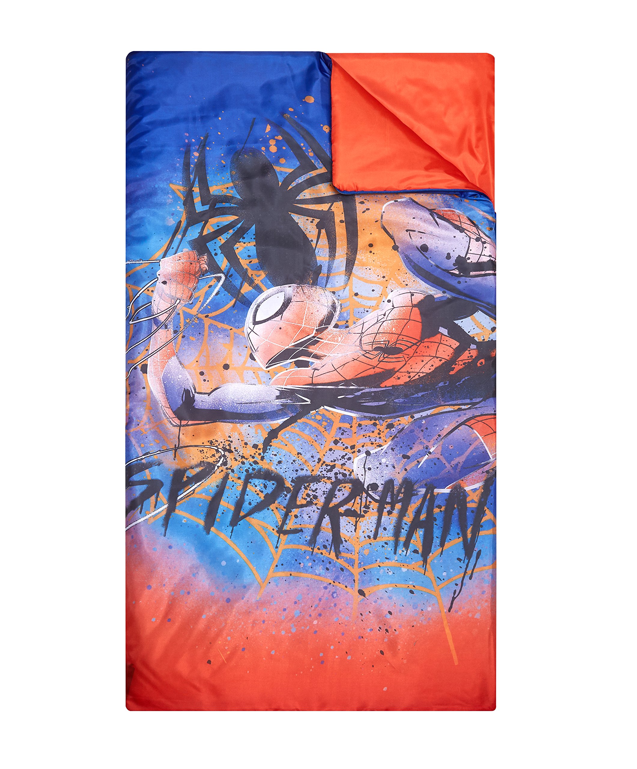 Idea Nuova Spiderman 4 Piece Tee Pee Slumber Set with Pillow and String Lights