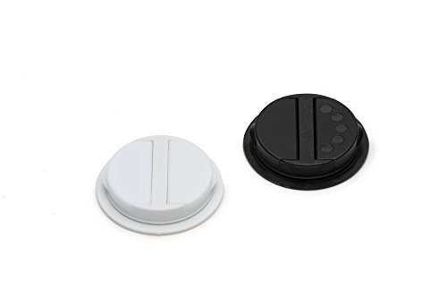 Jarware Spice Lids for Regular Mouth Mason Jars, Set of 2, Black and White
