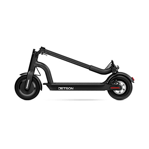 Jetson Eris Adult Electric Scooter - Includes Easy Folding Mechanism, LCD Display, Integrated Phone Holder, Reach Speeds up to 14 MPH, Range of up to 12 Miles, Ages 12+, Black, JERIS-BLK