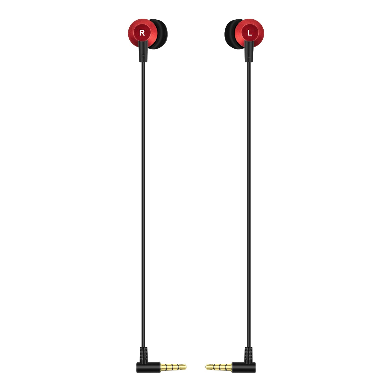 DEVASO VR Earbuds for Meta Quest Pro, VR Gaming Earphones for Meta Quest Pro in-Ear Short-Cord with Silicone Earbuds Caps(Red&Black)