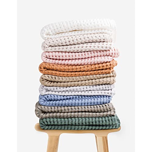 Konssy Waffle Baby Blankets, Nursery Blankets for Boys Girls, Swaddle Blankets Neutral Soft Lightweight Toddler and Kids Throw Blankets(Brown)