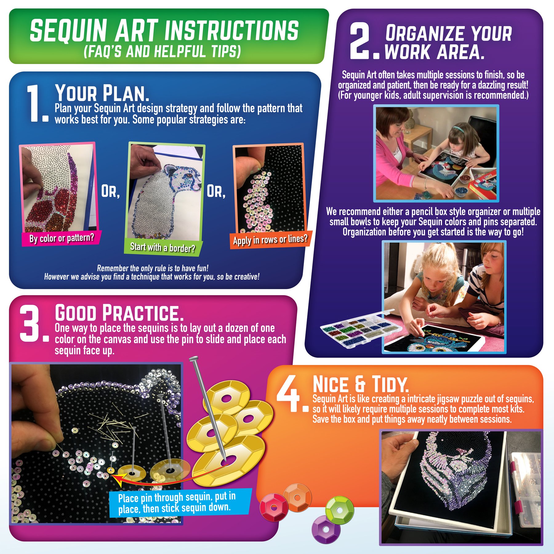 Sequin Art Gorjuss The Scarf Sparkling Picture for Adults & Kids Arts and Crafts Kit