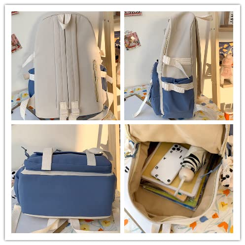 JQWSVE Kawaii Backpack with Pins Accessories, Rucksack for Teen Girls School Bag, Aesthetic Backpack