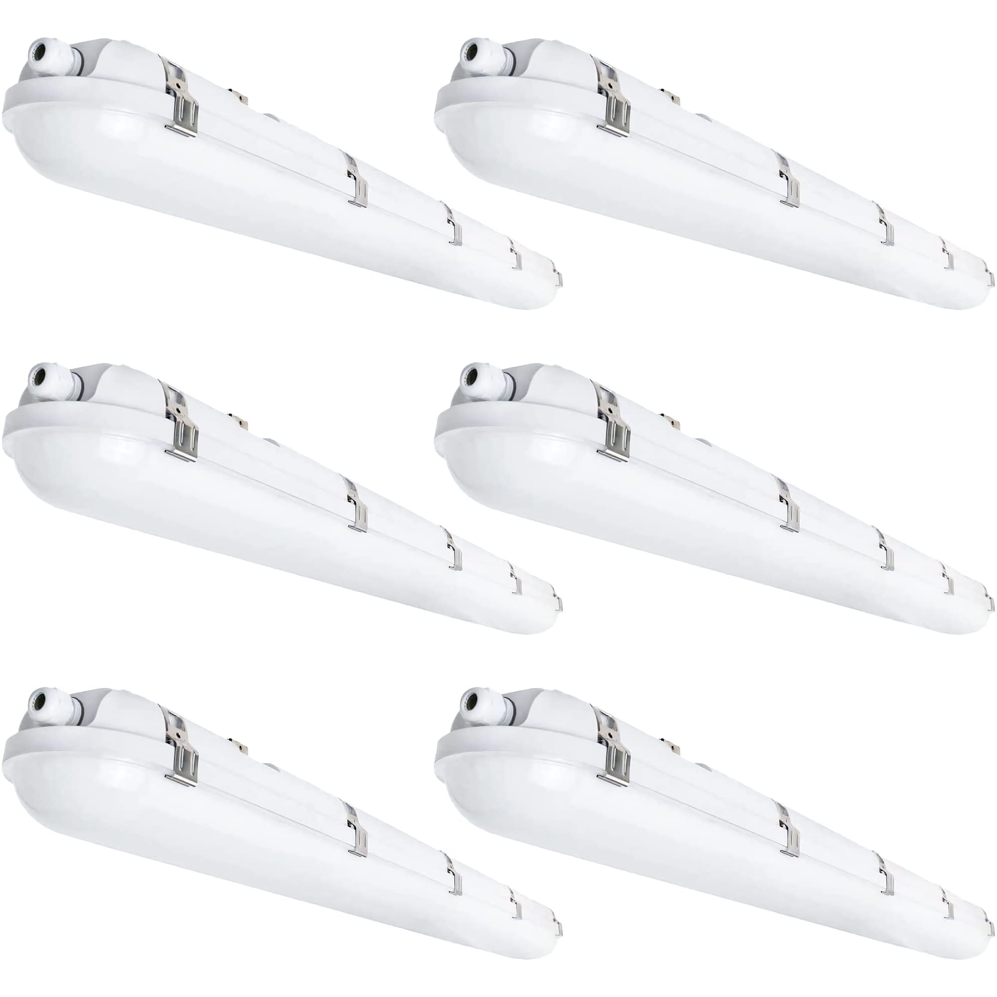 LED Flying Direct 4FT LED Vapor Tight Lights, 40W-50W-60W Selectable, 3000K-4000K-5000K Tunable, IP66 Waterproof LED Shop Light for t for Car Wash, Garage, Walk-in Freezer, 100-277V ETL Listed
