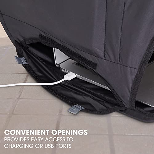 RitzGear Laptop Sun Shade | Portable Compact Anti-Glare Screen Hood, Tent & Carry Case for 17” Computer, Tablet & Smartphone | Light Reflective Shield & Waterproof Privacy Cover for Working Outside