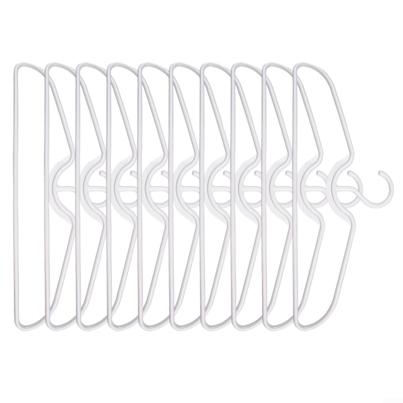 Clothes Hangers Short Neck Design Plastic Hangers Non-slip Short Neck Hanger for Jackets Pants Shirts(20pcs)