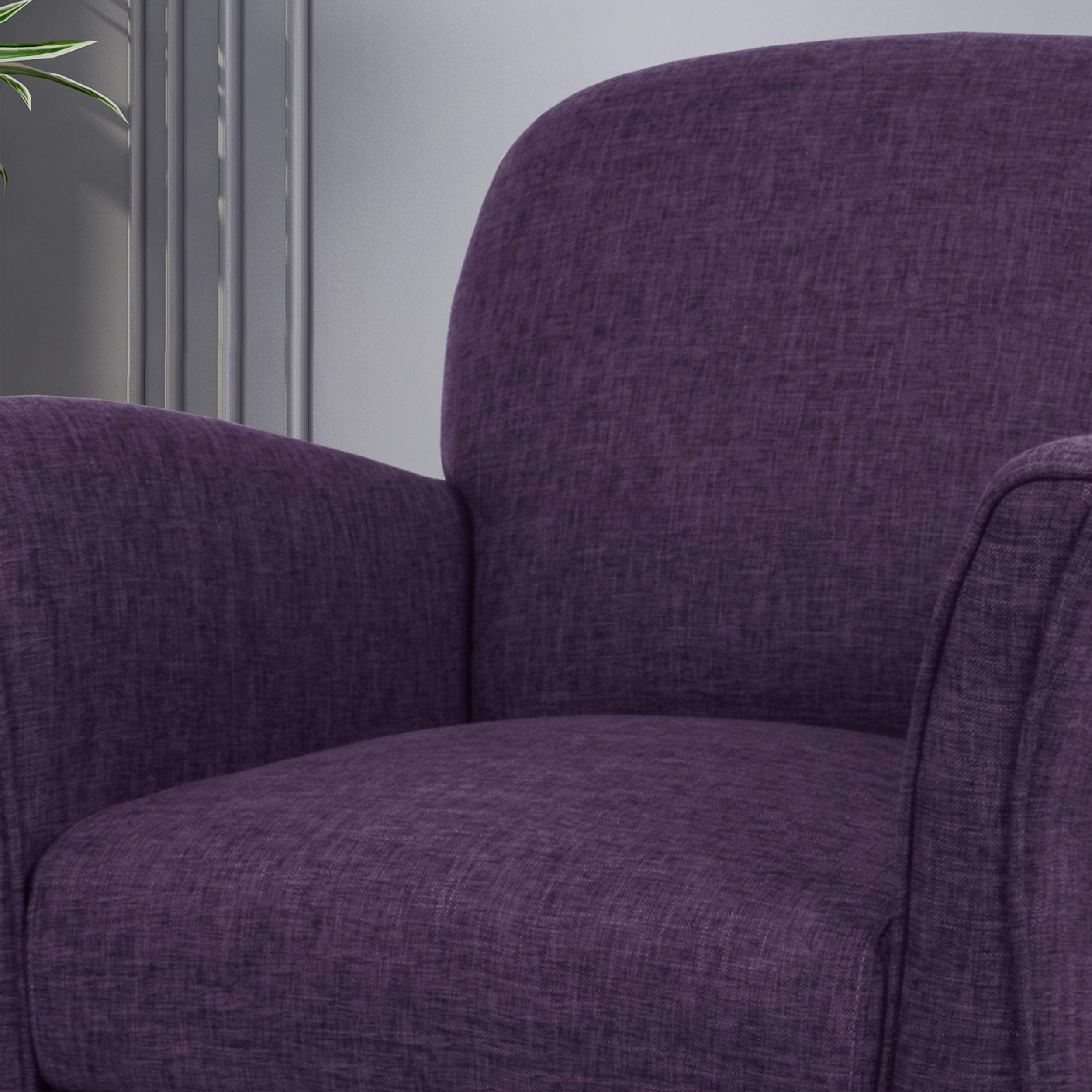 Christopher Knight Home Crew Traditional Armchair, Purple Tweed, Dark Brown