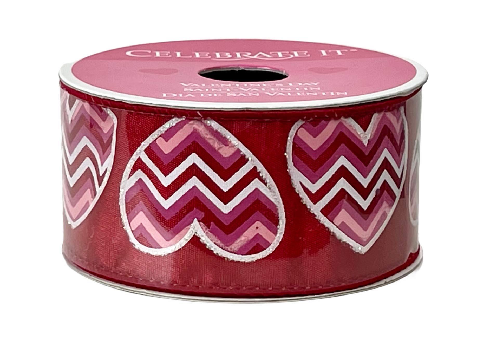 Celebrate It Valentine's Day Ribbon (Pack of 8, Assorted: 7/8" Wide & 1 1/2" Wide)