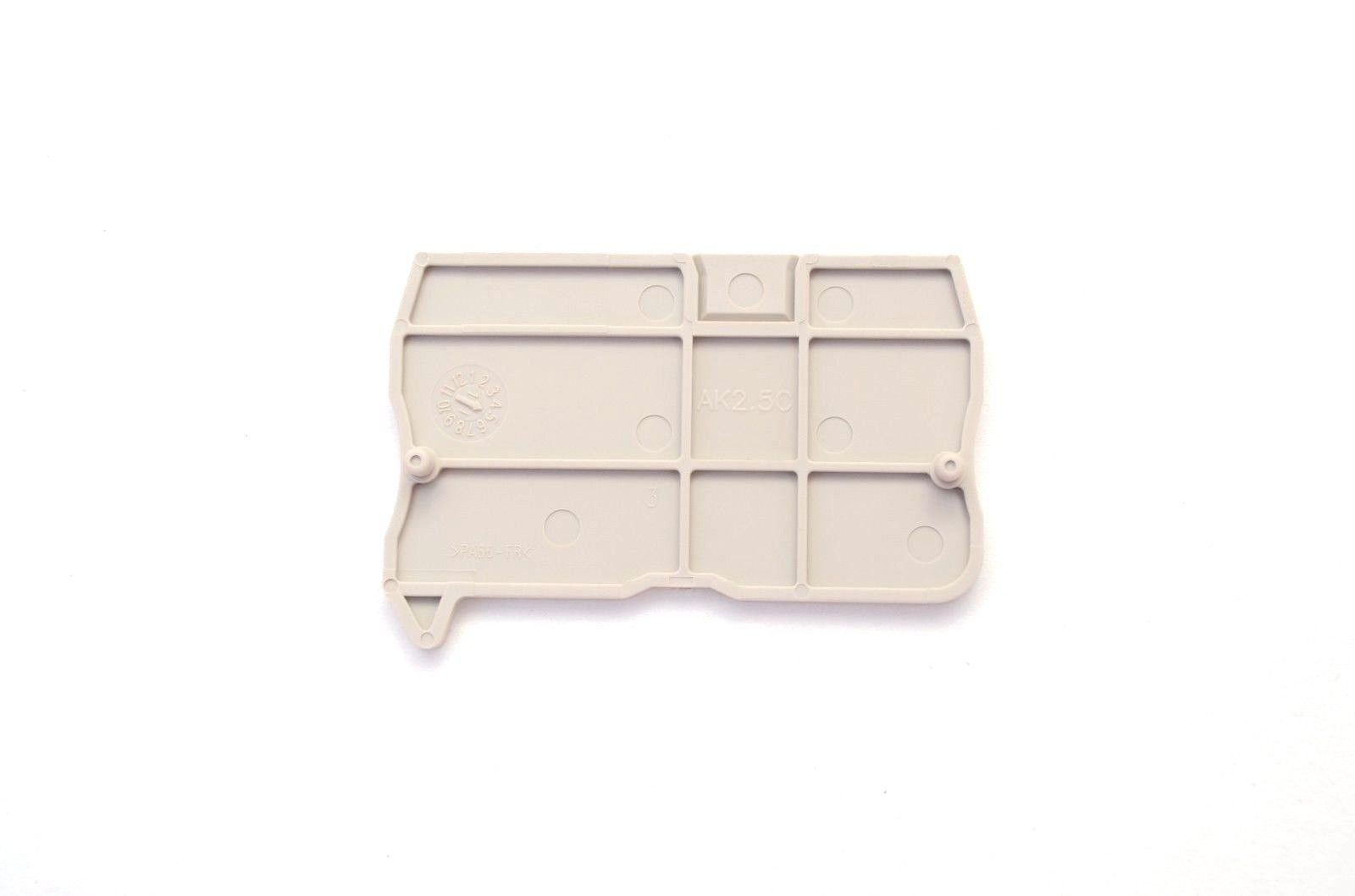 Dinkle AK2.5C DIN Rail Terminal Block End Cover for AK1.5 and AK2.5, Pack of 100