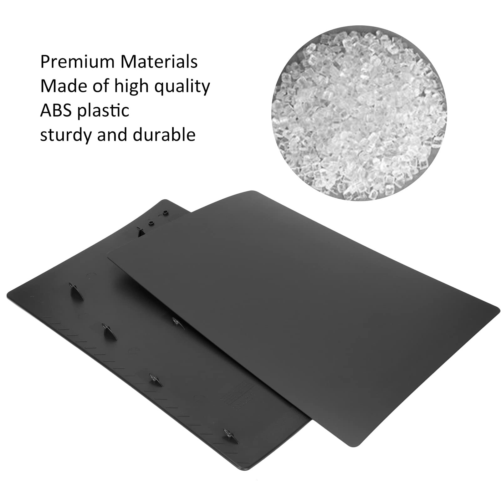 Console Faceplate for PS5 Digital Edition, Custom Side Shell Panels Replacement for PS5 Console, Anti Scratch Dustproof Console Panel Protective Case Accessories for PS5 Digital Edition(Black)