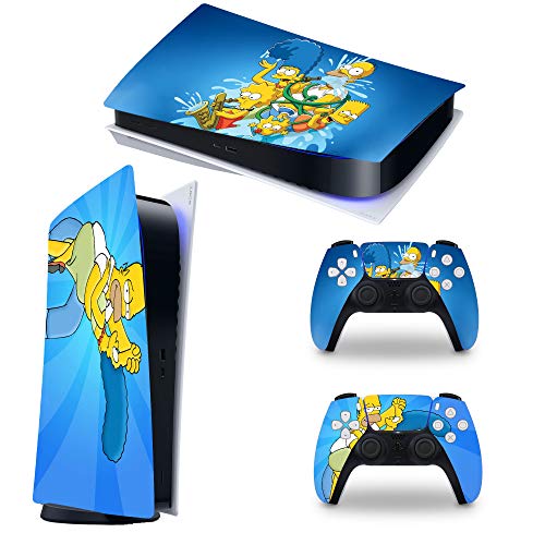 Cartoon Funny PS5 Standard Edition Whole Body Vinyl Skin Sticker Decal Cover for PlayStation 5 System Console and Controllers