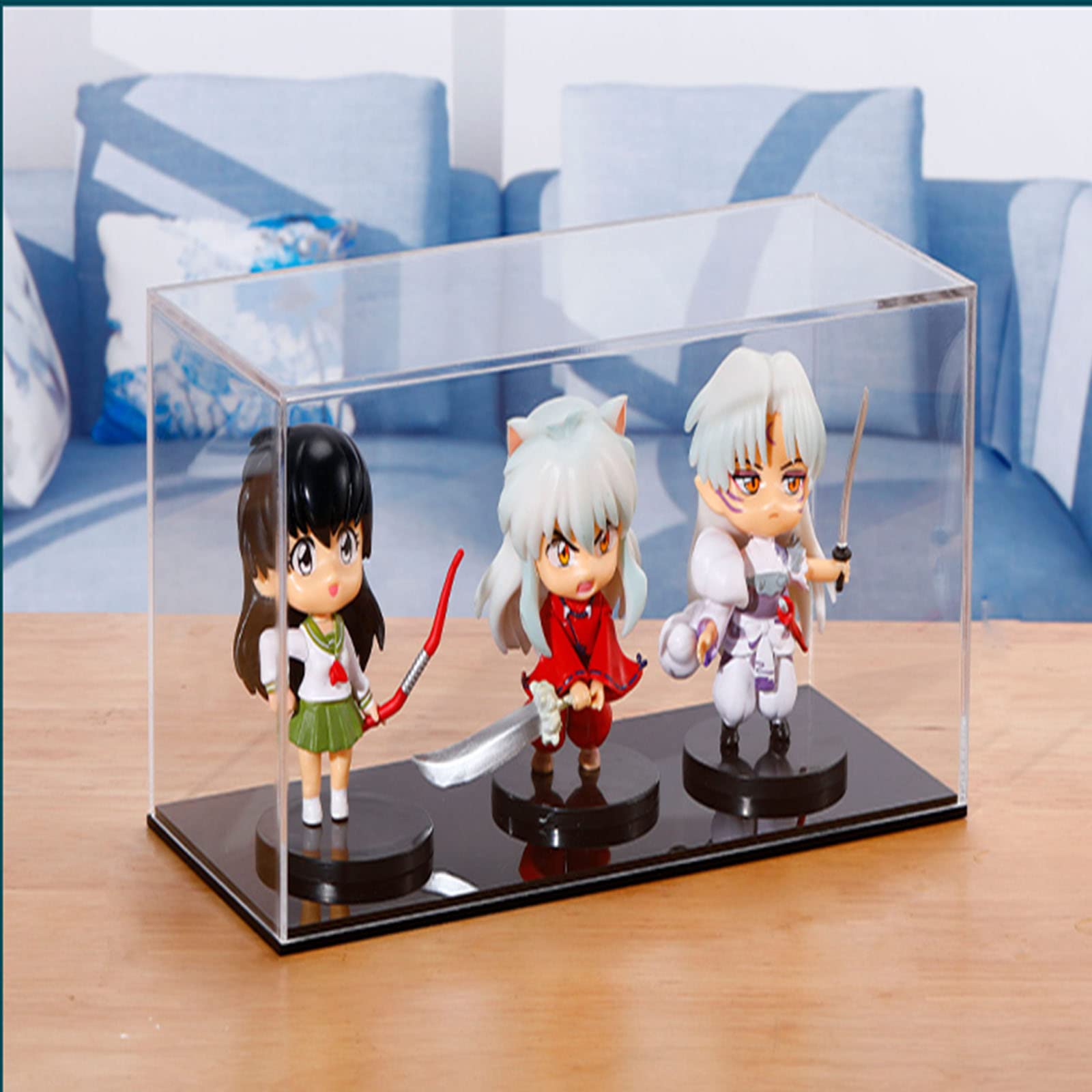 Clear Acrylic Display Case Box ,Versatile Collectibles Display Dustproof Showcase with Thickening Base,for Display Action Figures Home Storage Organizing Toys (12x8x6 inch/30x20x15cm)