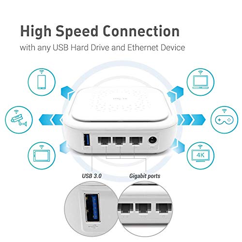 GL.iNet GL-B1300 (Convexa-B) Home AC Gigabit VPN Router, 400Mbps(2.4GHz)+867Mbps(5GHz) High Speed, DDR3L 256MB RAM/32MB Flash ROM, OpenWrt Pre-Installed, Wi-Fi Networking, Power Adapter Included