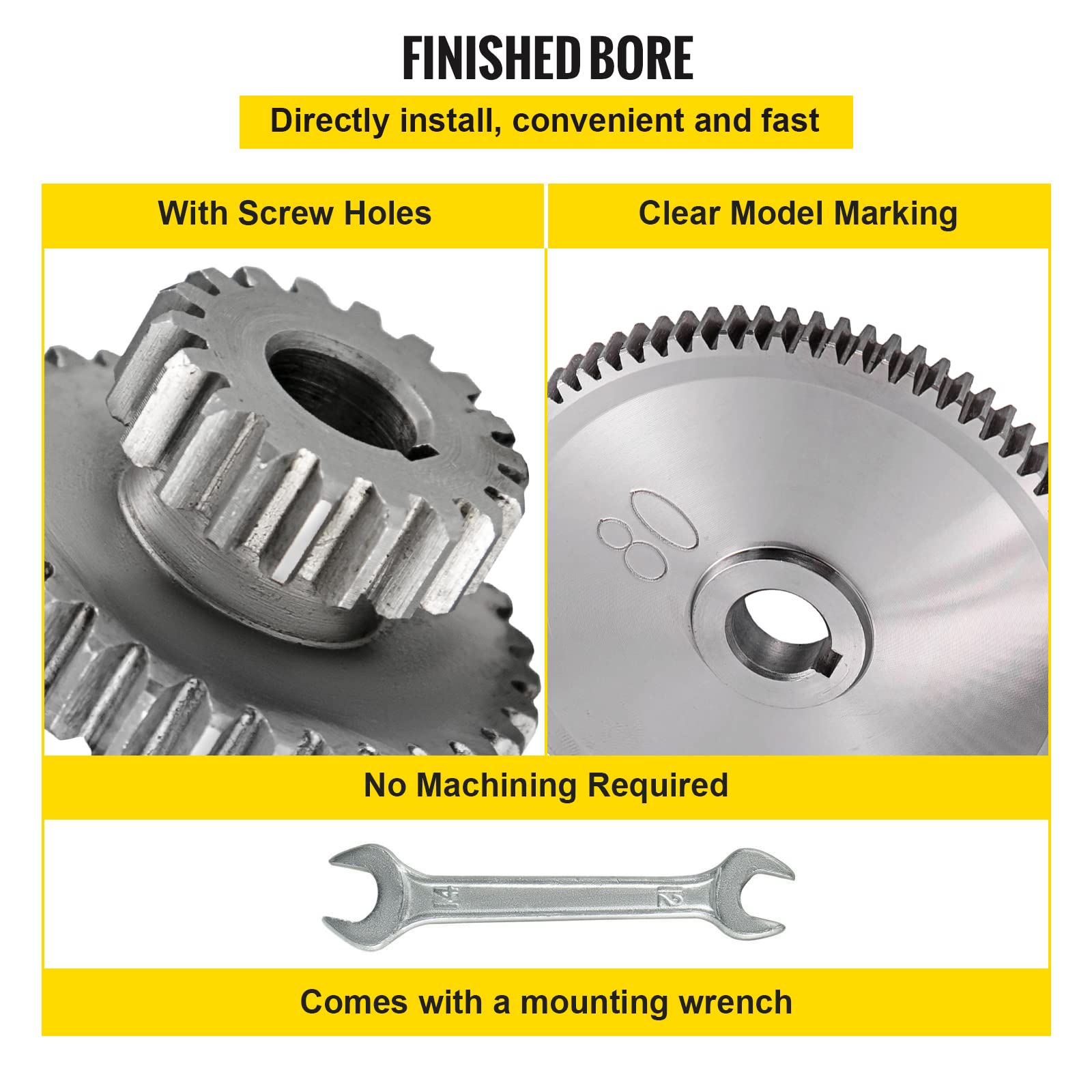 Mophorn 18pcs/Set CJ0618 Lathe Mini Lathe Gears Metal Cutting Machine Gears Lathe Gears Metal Exchange Gear (18pcs/Set)
