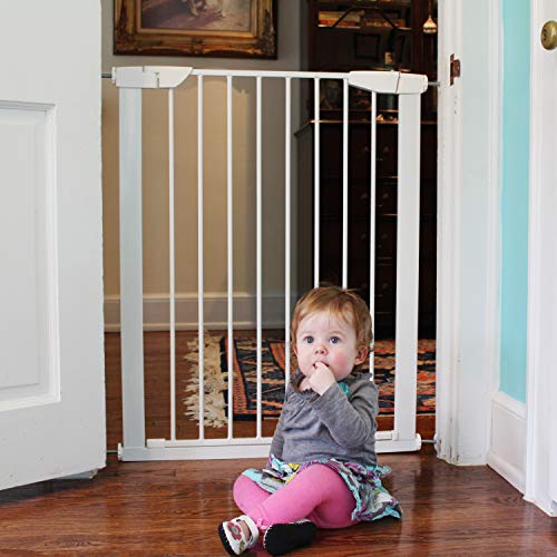Cardinal Gates Extra Tall Auto-Close Pressure Baby Gate, 29½" to 32½" Wide, Easy One Hand Operation Makes This Walk Through Baby Gate Convenient