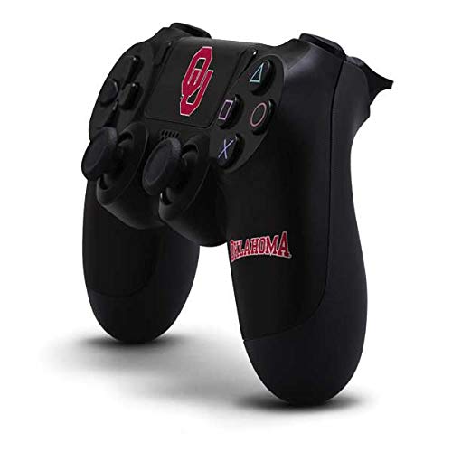 Skinit Decal Gaming Skin for PS4 Controller - Officially Licensed College Oklahoma Sooners Black Design