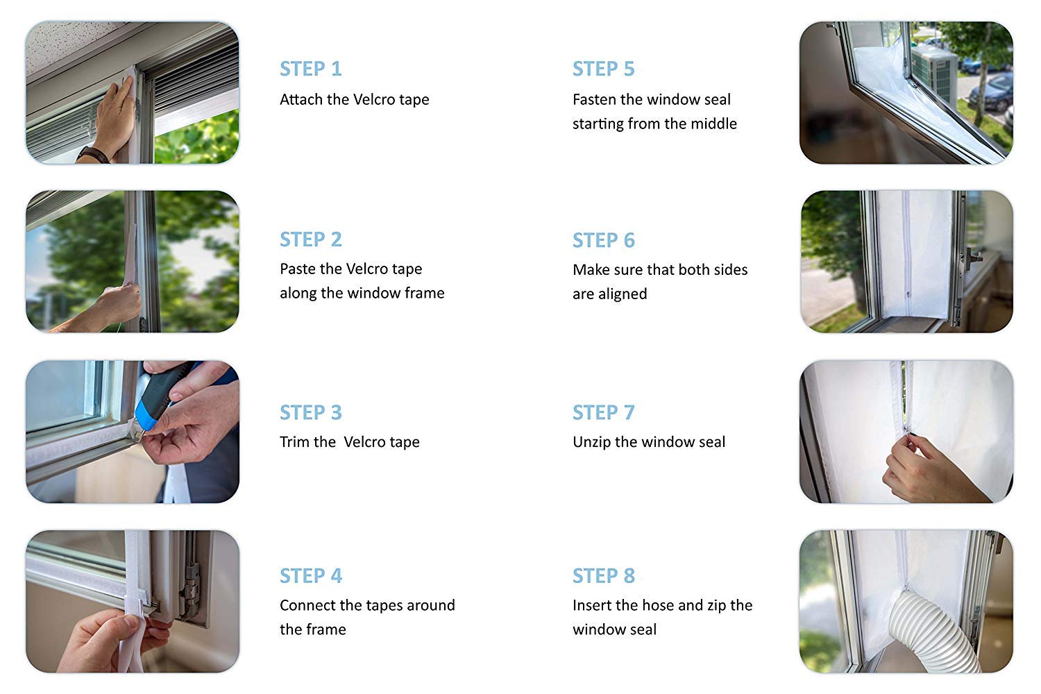 Morningrising Window Seal for Portable Air Conditioner,Window Seal for AC Unit,Push and Pull Window Seal Plate,Open Window Frame Side Soft Board