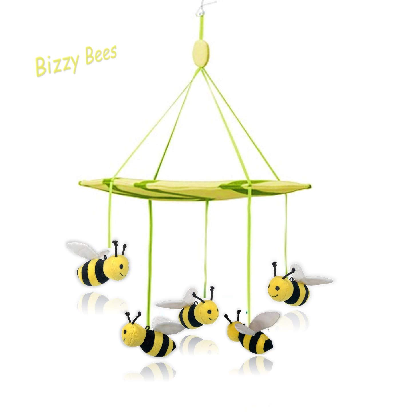 Set of 5 Realistic-Looking Toy Plush Soft Stuffed 5" Honey Bees with Crinkle Wings