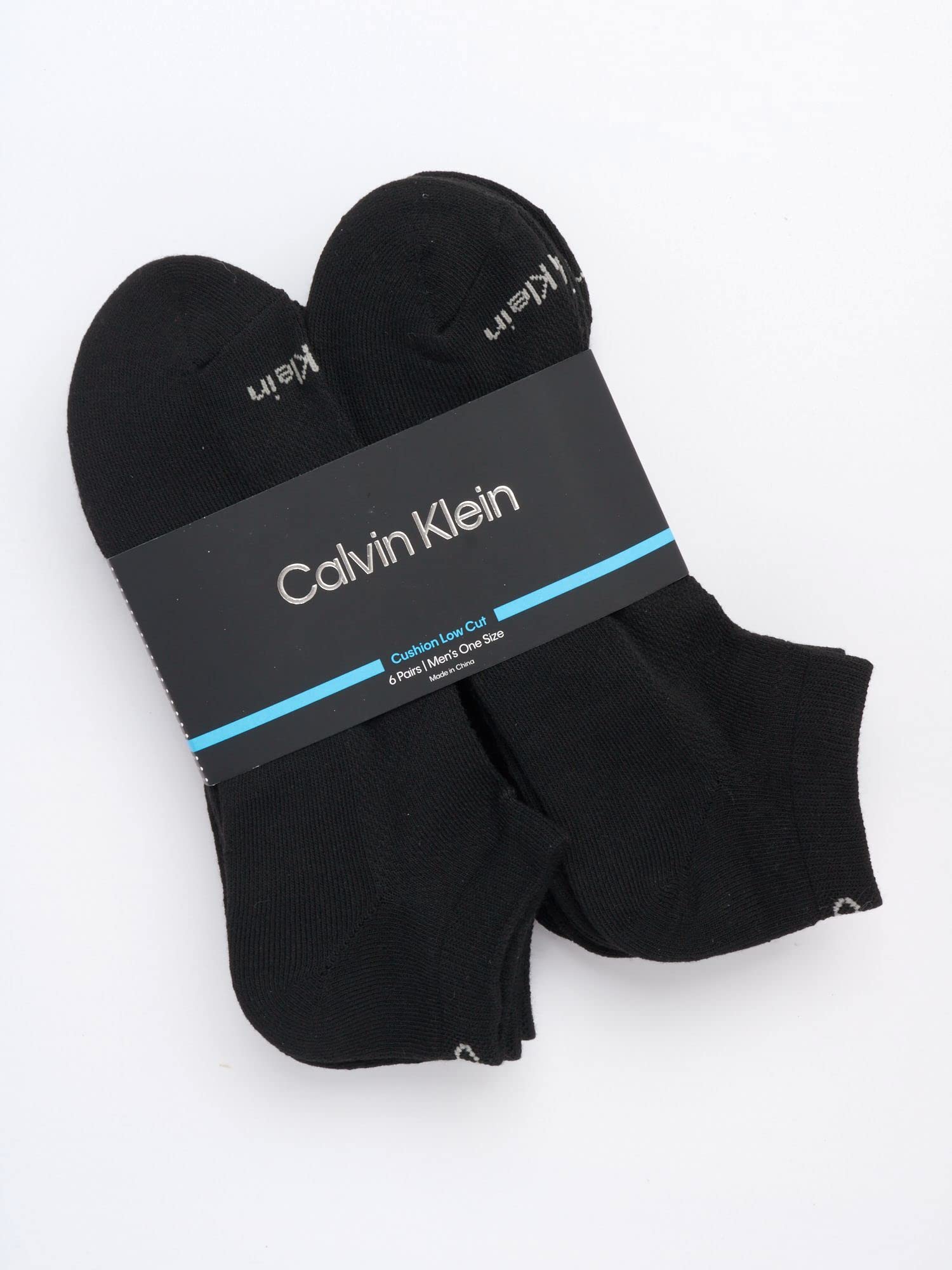 Calvin Klein Men's Socks - No Show Ankle Socks (6 Pack), Size 7-12, Classic Black