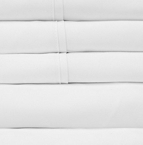 Twin Size Bed Sheets - 4 Piece 1500 Supreme Collection Fine Brushed Microfiber Deep Pocket Twin Sheet Set Bedding - 1 EXTRA PILLOW CASES, GREAT VALUE, Twin, White