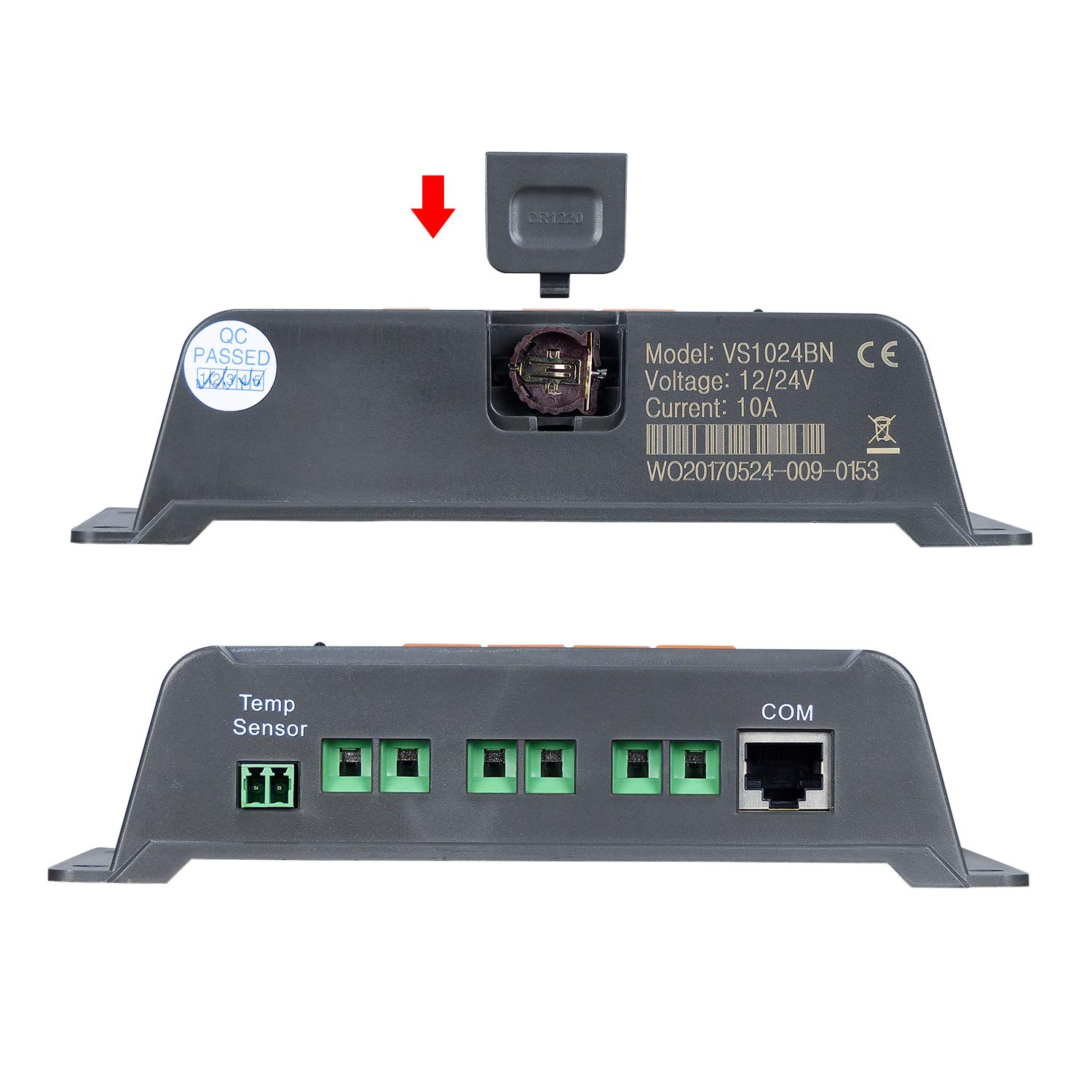 EPEVER 10a Charge Controller 12V/24V Auto Work, ViewStart Series PWM Solar Panel Solar Charge Controller, Common Negative Grounding VS1024BN