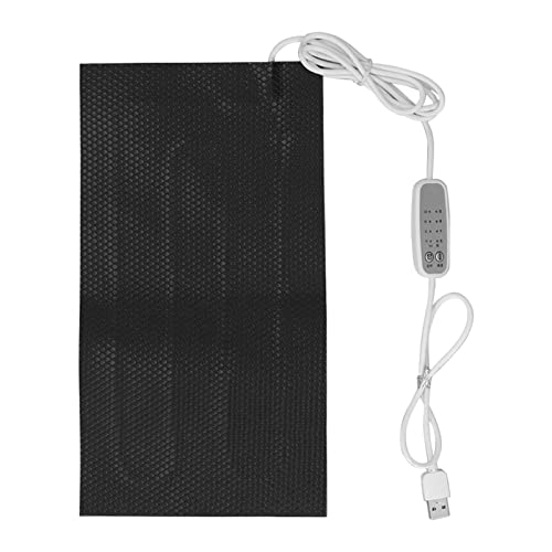 Heating Pad for Pet,Temperature Regulating Heating Pad, 4 Gear USB Power Waterproof Electric Cloth Heater DC5V for reptiles, grass turtles, lizards, hamsters(15x30cm), Heating Pad for Pet,Temp