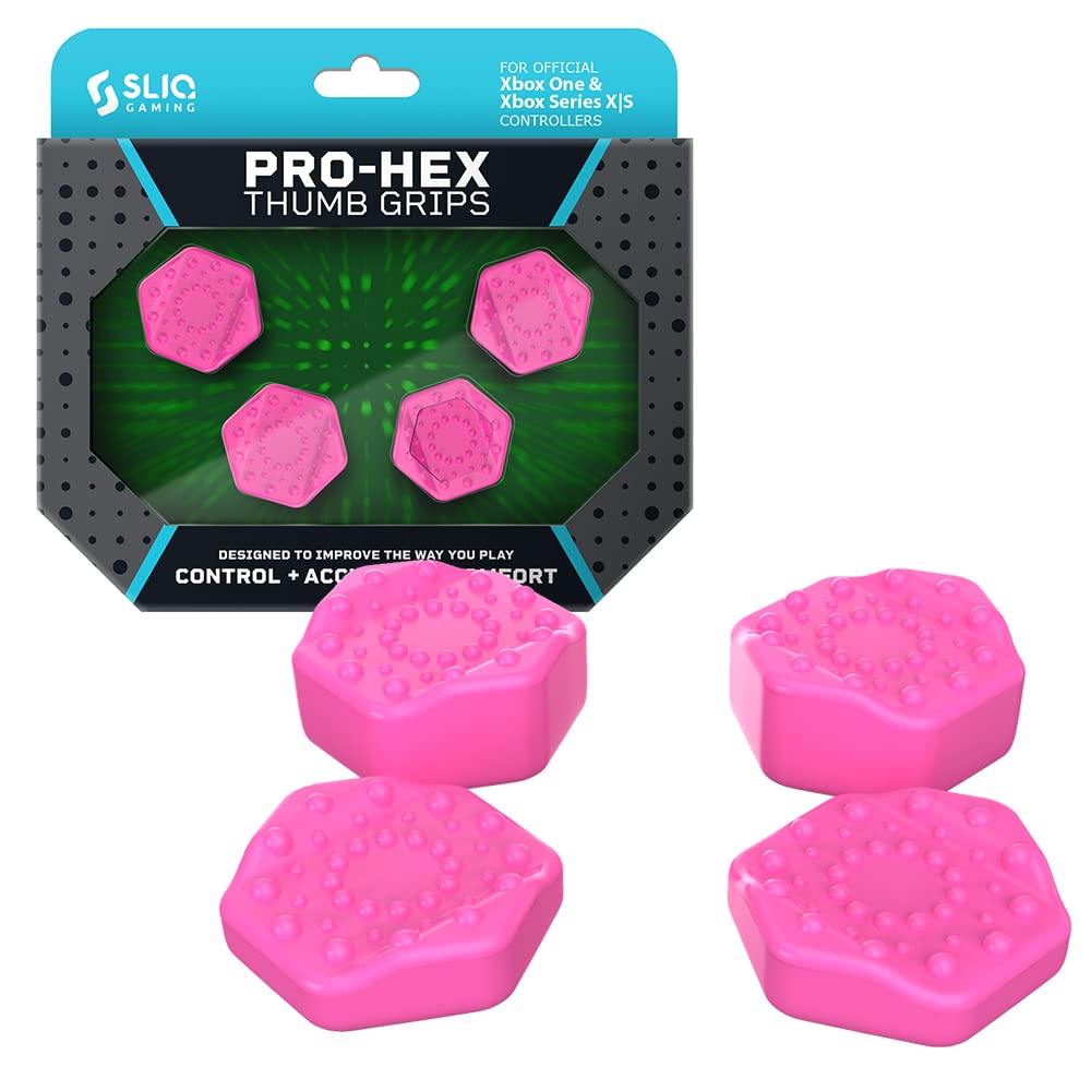 Sliq Gaming Xbox Pro-Hex Thumb Stick Grips – Xbox Series X|S & Xbox One - Pink