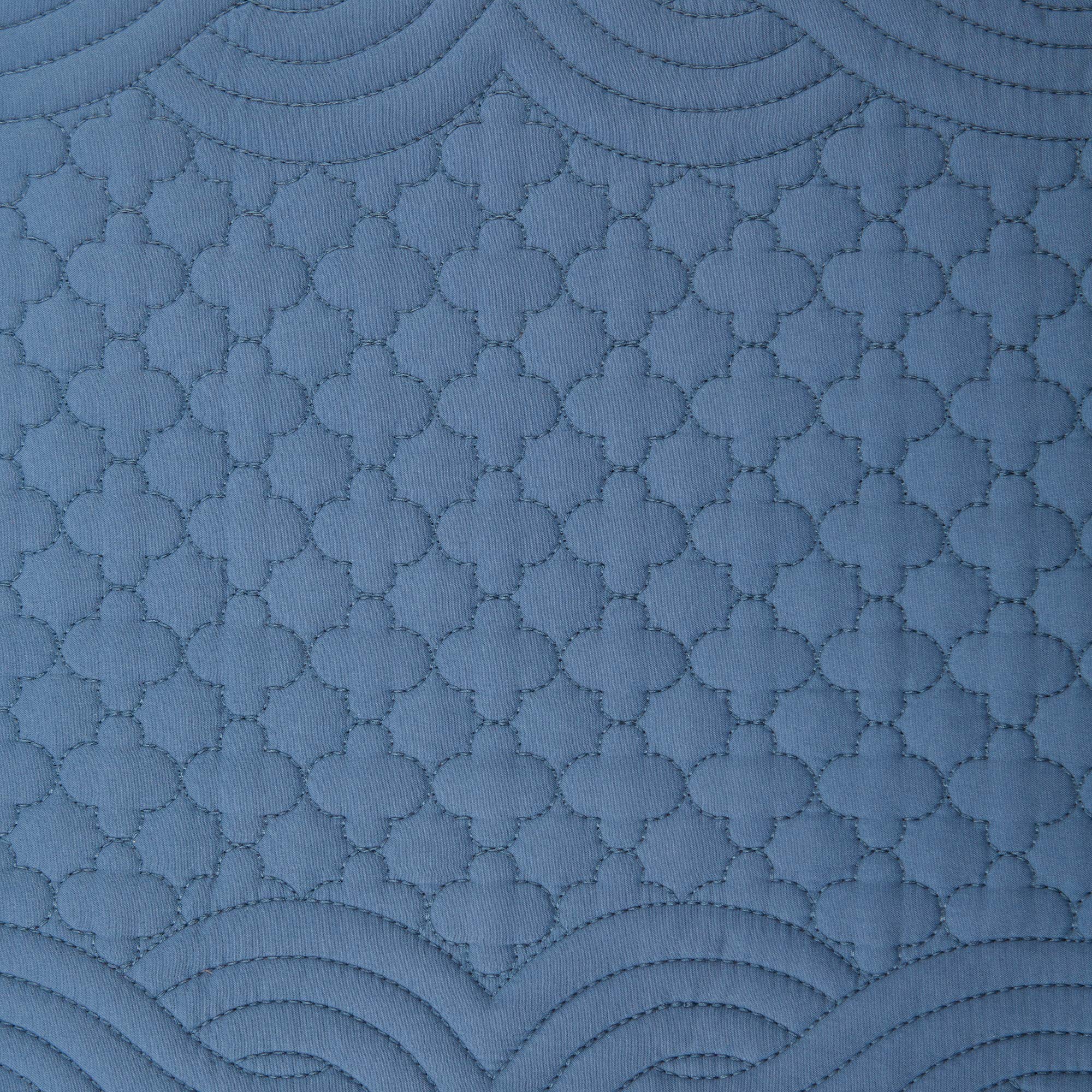 DII Quilted Farmhouse Collection Tabletop, Table Runner, 13x72, French Blue