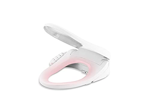 KOHLER 8298-0 PureWash E590 Elongated Bidet Toilet Seat, Heated Bidet, Bidets for Existing Toilets, Nightlight, Self-Cleaning Nozzle, Biscuit