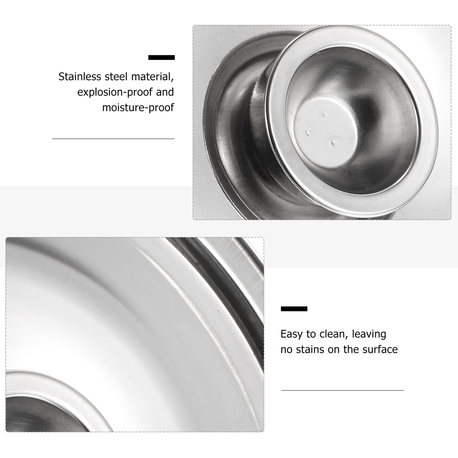 DOITOOL Stainless Steel Cover Bowl- 6.3in Small Universal Lid for Pots- Reusable Mini Pan Lid Bowl Covers with Handle for Pot and Pans