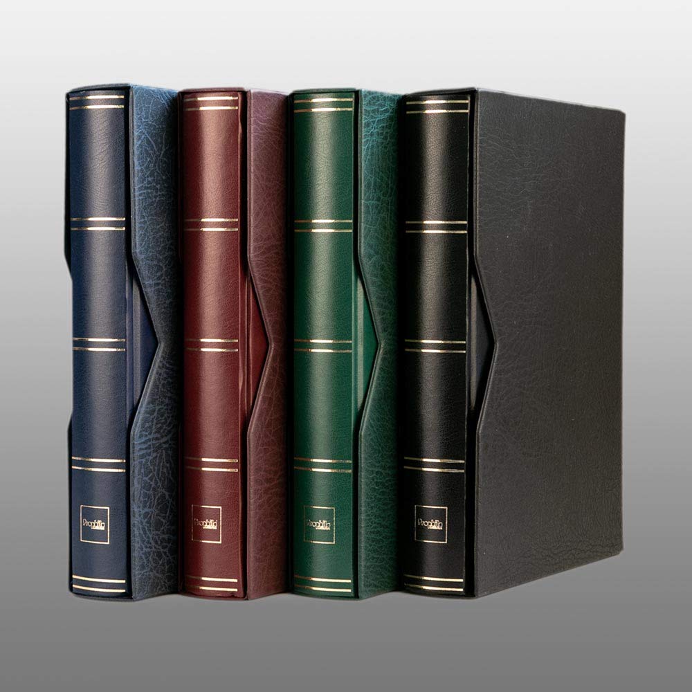 Prophila stockbook 60 Black Sides Padded with slipcase Green