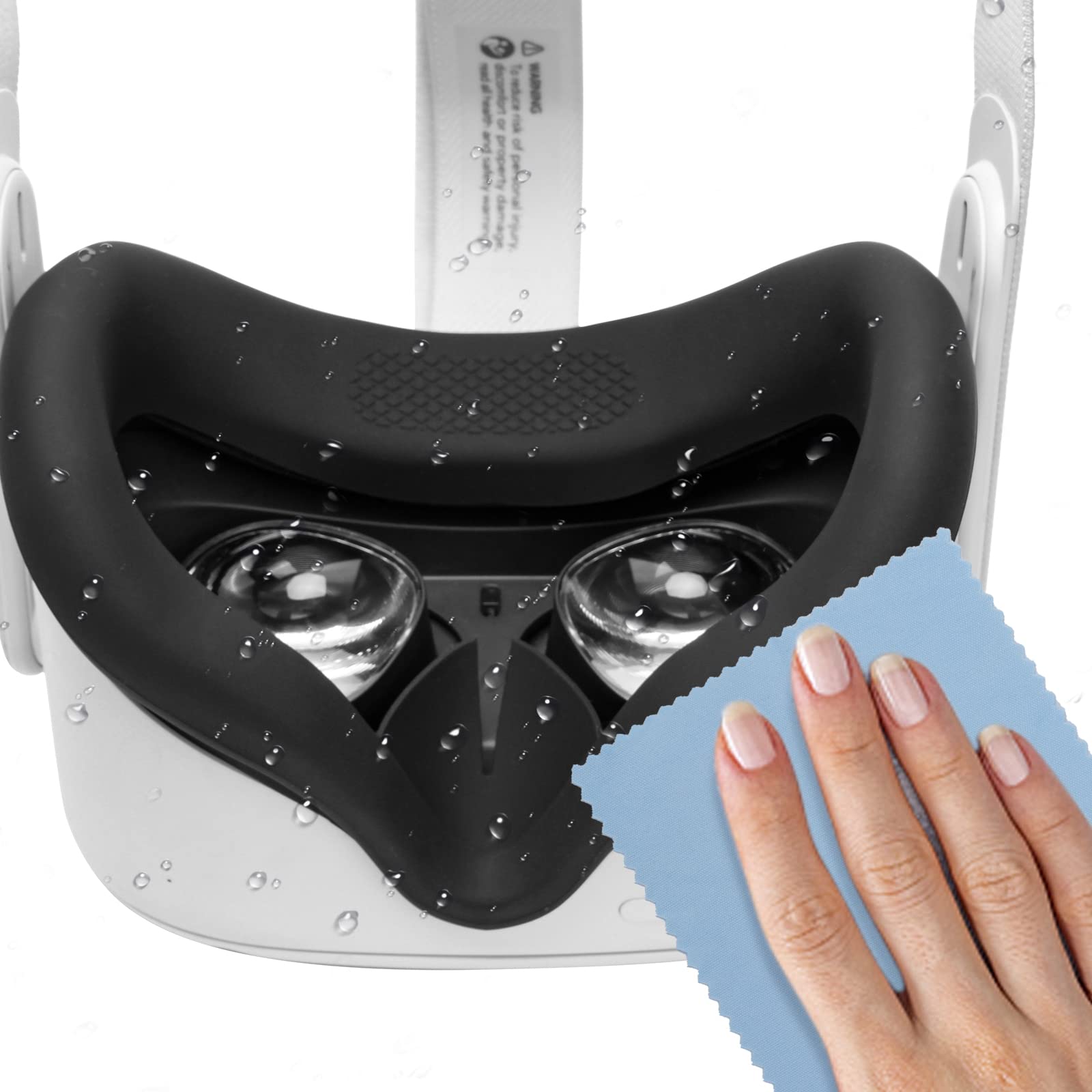 Controller Grips Cover with Face Cover for Meta Oculus Quest 2,Accessories for Oculus Quest 2, VR Silicone Face Cover with Lens Protective Cover, Protect Your VR in All Aspects