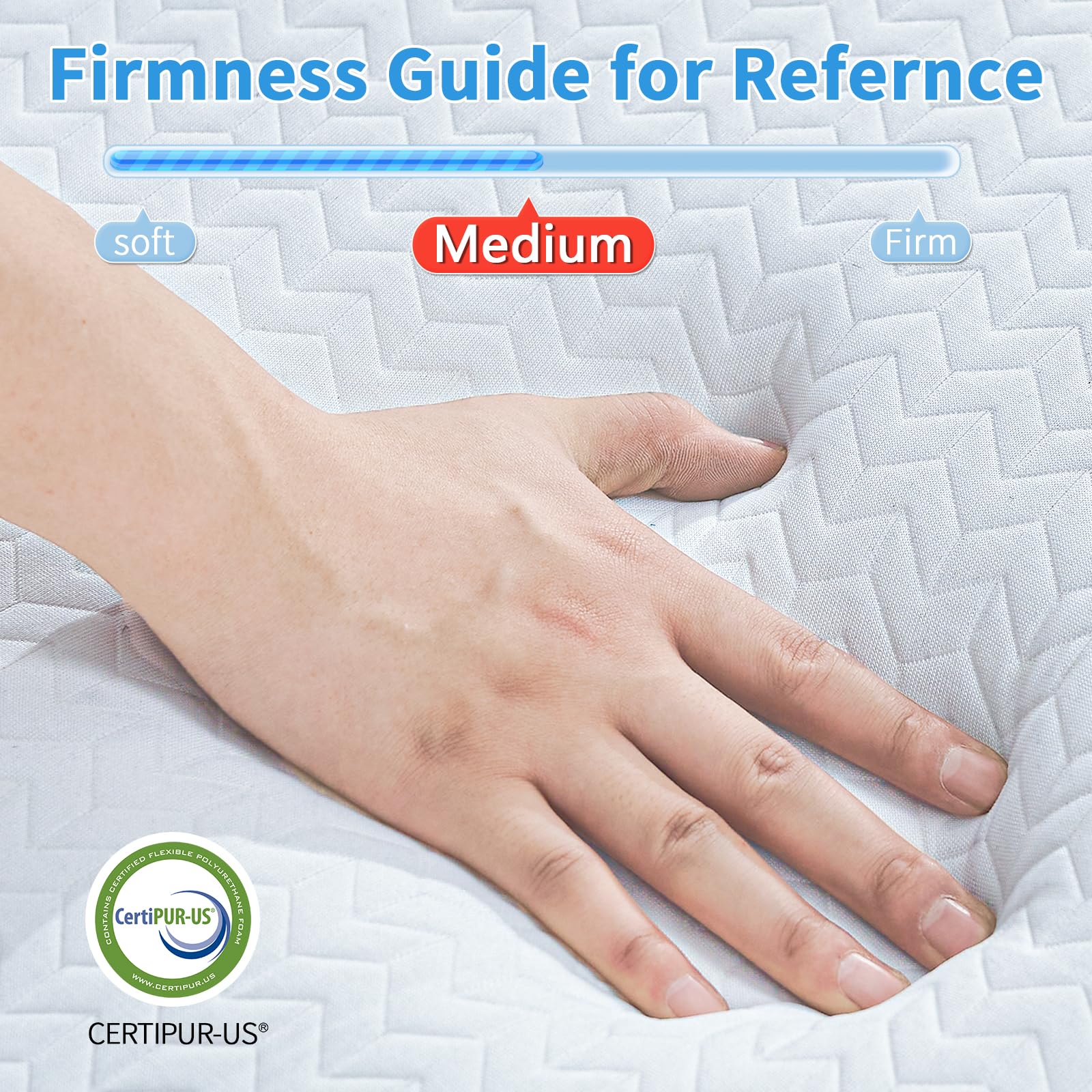 Folding Mattress Queen Size, Memory Foam 6 inch Tri Portable Trifold Mattress Topper Queen with Breathable & Washable Cover, Foldable Guest Bed for Camping, 58"x78"x6"