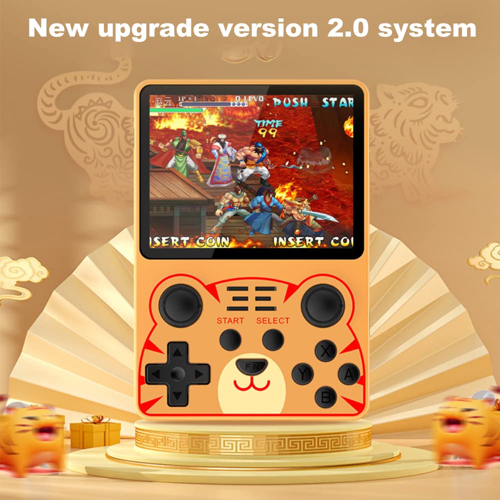 EQUITARE Powkiddy RGB20S Handheld Game Console, 3.5 Inch IPS Screen Game Player, Portable Handheld Nostalgic Arcade Retro Game Machine, Open Source Game Player for Kids Adults