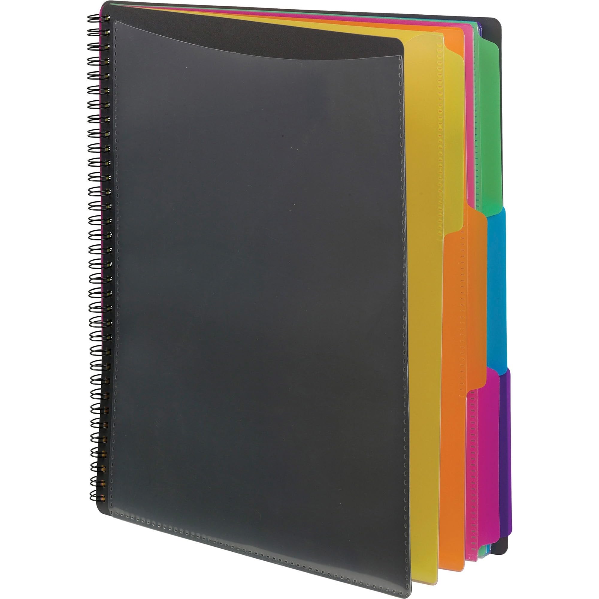 Smead 12 Pocket Poly Project Organizer, Letter Size, 1/3-Cut Tab, Gray with Bright Colors (89207) (Pack of 1)