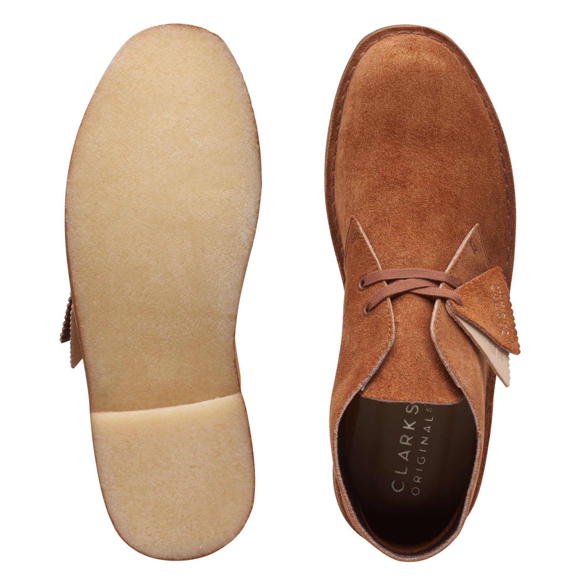 Clarks Men's Desert Boot Chukka Boot, Ginger Hairy Suede, 9.5