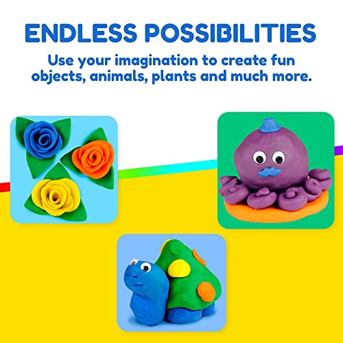 Hygloss Products Play Dough, Safe & Non-Toxic Modelling Dough for Arts & Crafts, Learn & Play, Unscented, 1lb. White
