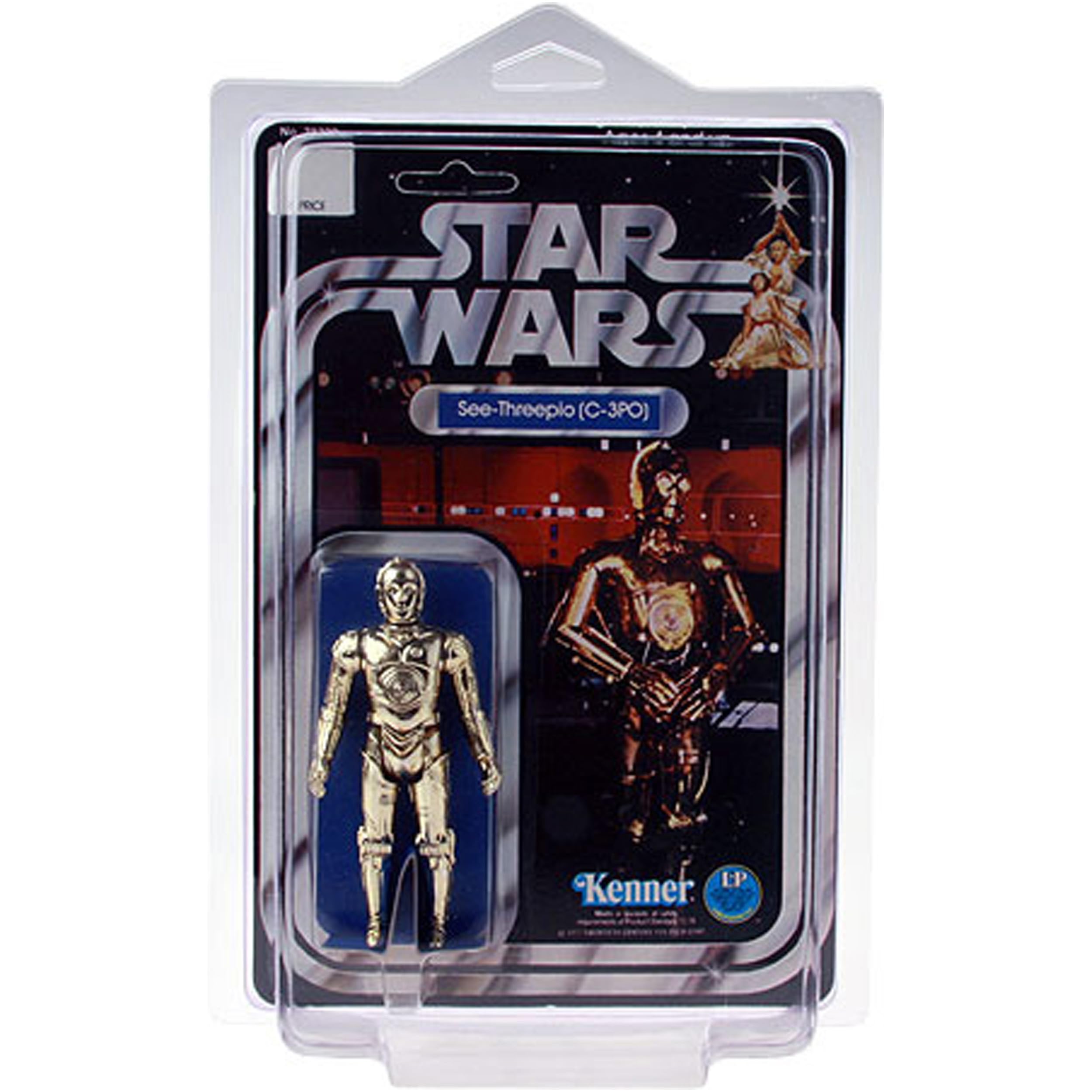 Protech STAR1 Star Case Storage / Display for Vintage and Modern Standard Style Star Wars Carded Figure, 6" W x 9" H x 2" D, 3-Pack