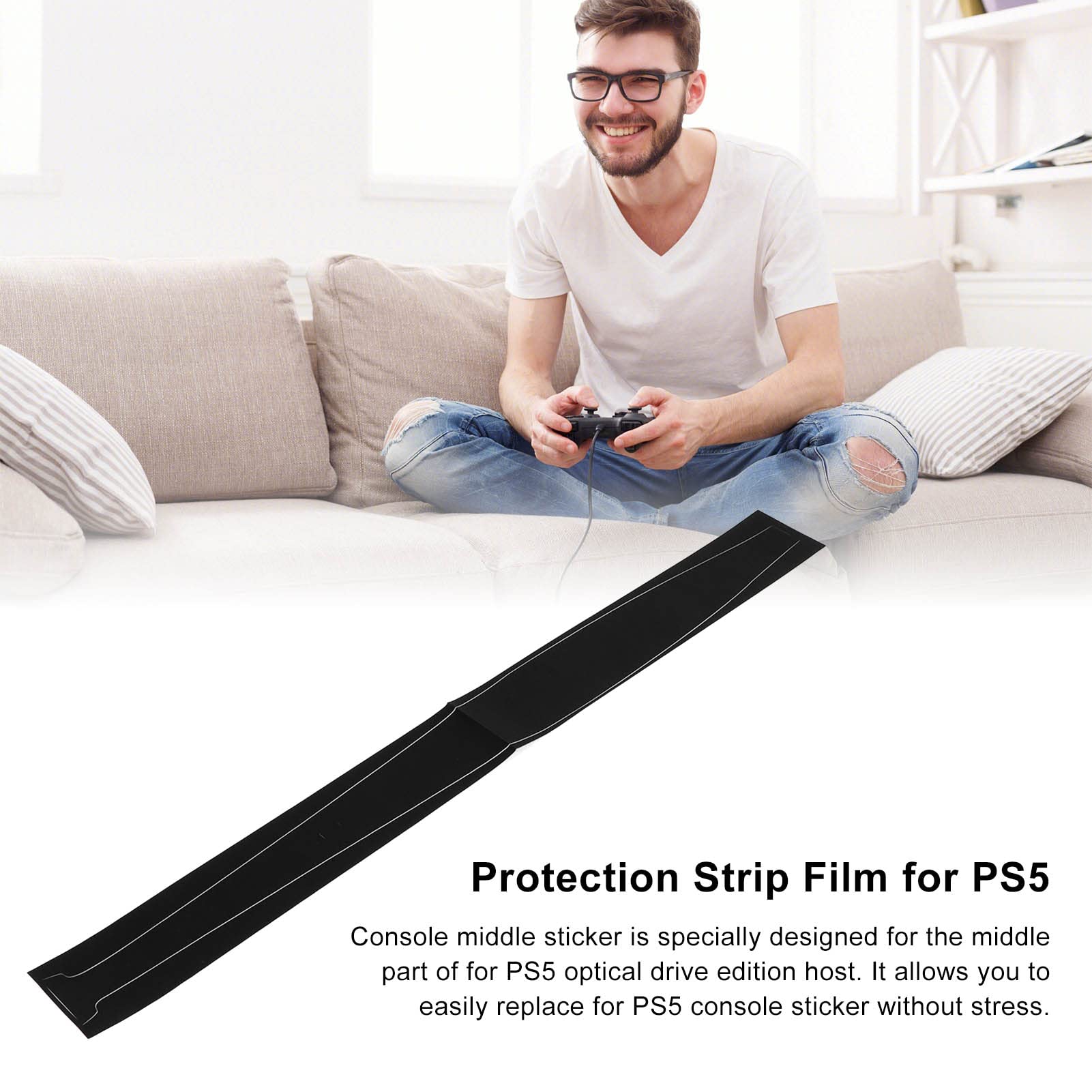Center Adhesive Tape Keeps The Center Case Clean for Optical Replacement Discs (Brushed Black)