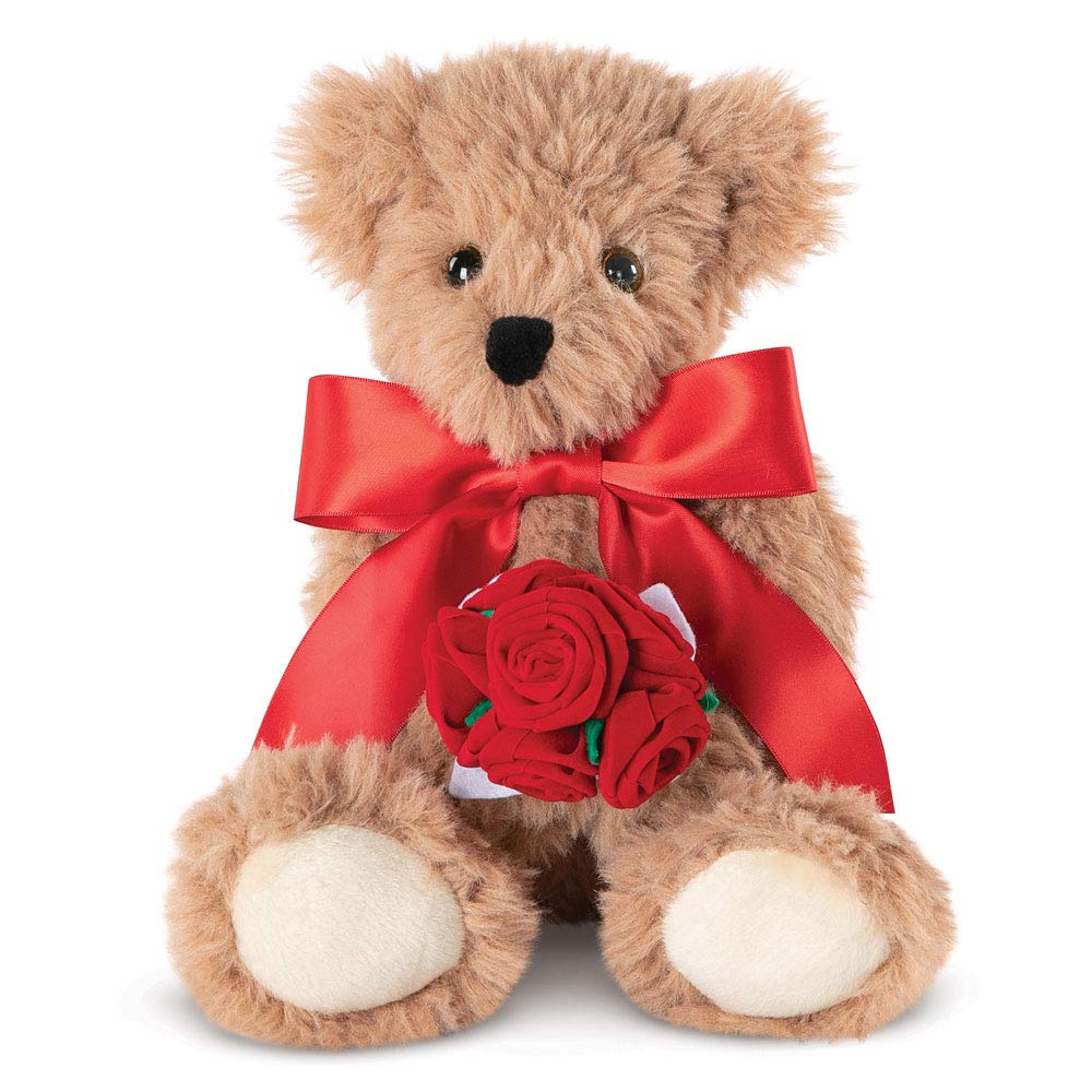 Vermont Teddy Bear I Love You Teddy Bear - Bear Plush Rose Bouquet 13 Inch
