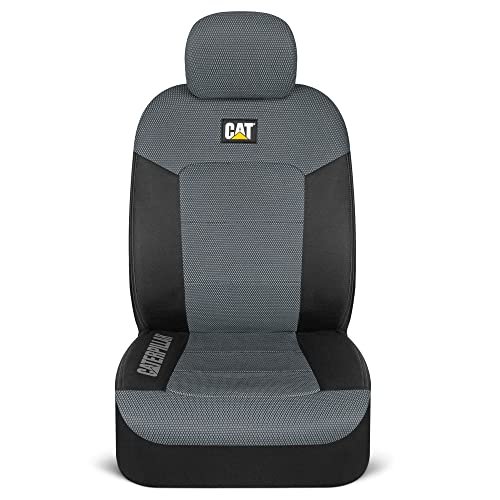 Cat MeshFlex Automotive Seat Covers for Cars Trucks and SUVs β Gray Car Seat Covers for Front Seats, Truck Seat Protectors with Comfortable Mesh Back, Set of 2