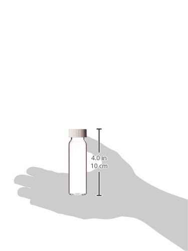 JG Finneran 9-120-2 Clear Borosilicate Glass Precleaned VOA Vial with White Polypropylene Solid Top Closure and PTFE Lined, 24-400mm Cap Size, 40mL Capacity (Pack of 72)