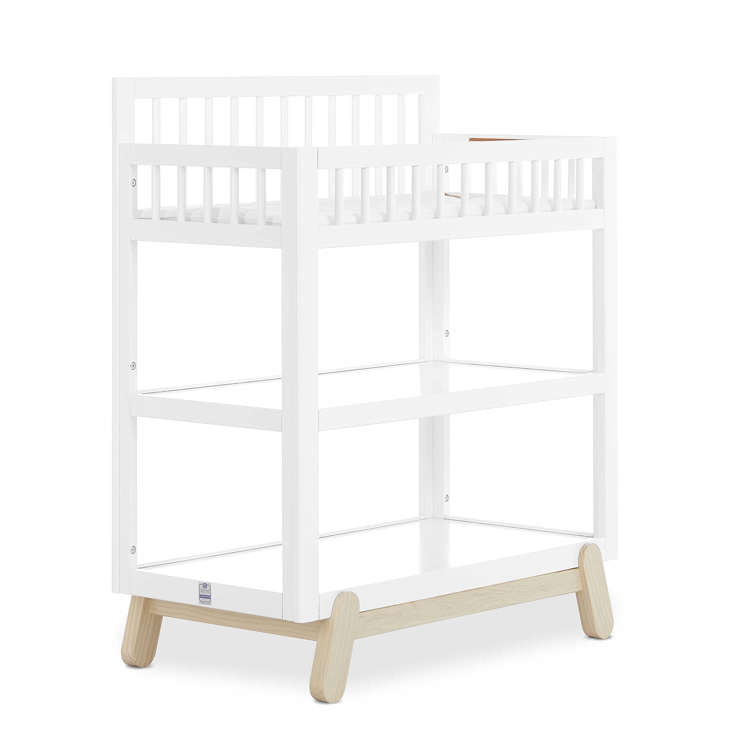 Dream On Me Hygge Changing Table in Weathered Vintage Oak, Greenguard Gold & JPMA Certified, Comes with Safety Belts & 1ā Changing Pad, Easy to Clean, Safe Wooden Furniture
