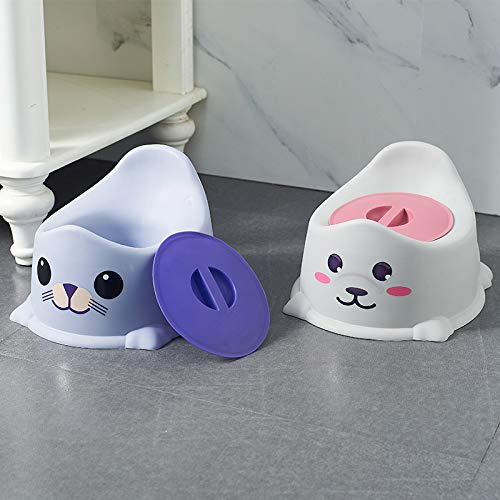 Erhai Baby Potty with Backrest Portable Pot Baby Boy Cute for - Purple