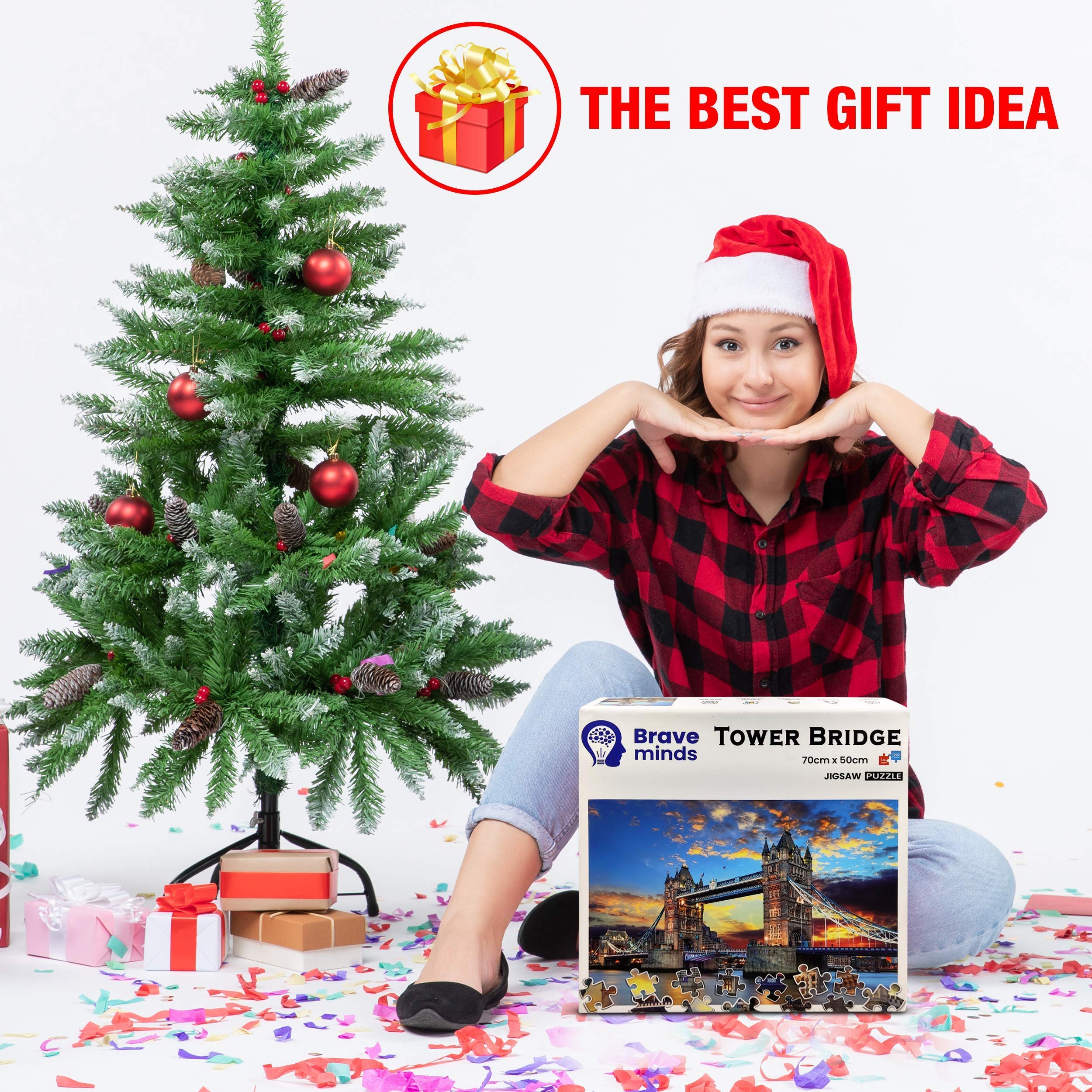 Brave Minds Puzzles 1000 Piece – Puzzle – Adult Puzzles – Tower Bridge Jigsaw Puzzle - Jigsaw Puzzles 1000 Pieces - Puzzles 1000 Piece - Puzzles for Adults – Puzzles - Jigsaw Puzzle