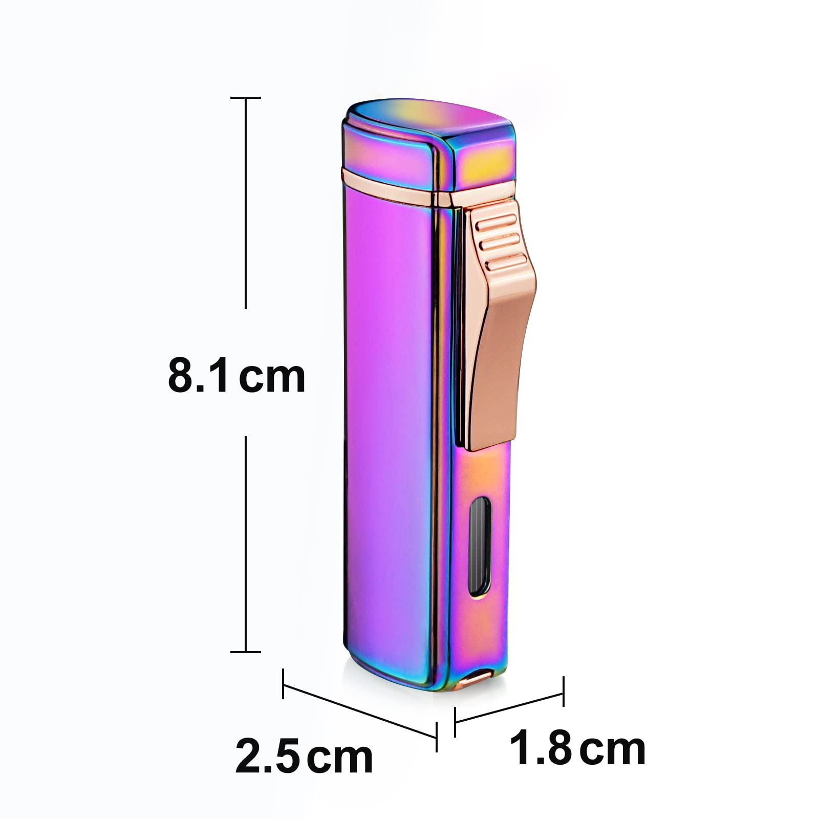 Cigar Torch Lighter Butane Refillable Windproof Lighters for Candle(Colorful)